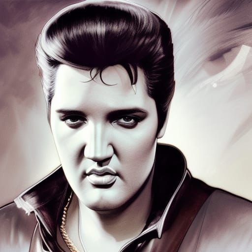 Elvis Presley - AI Generated Artwork - NightCafe Creator