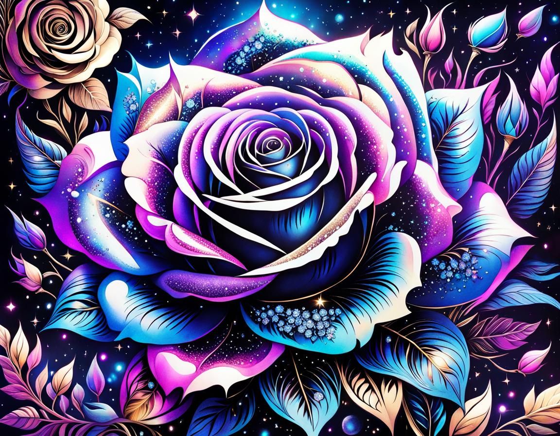 Galactic Rose - AI Generated Artwork - NightCafe Creator