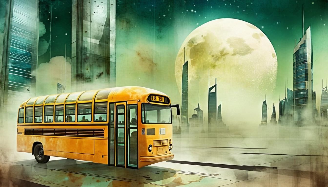 The Yellow Bus - AI Generated Artwork - NightCafe Creator
