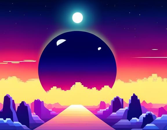 Pixel planet 02 - Vibrant Pixel Art Gateway to Alien Univers...