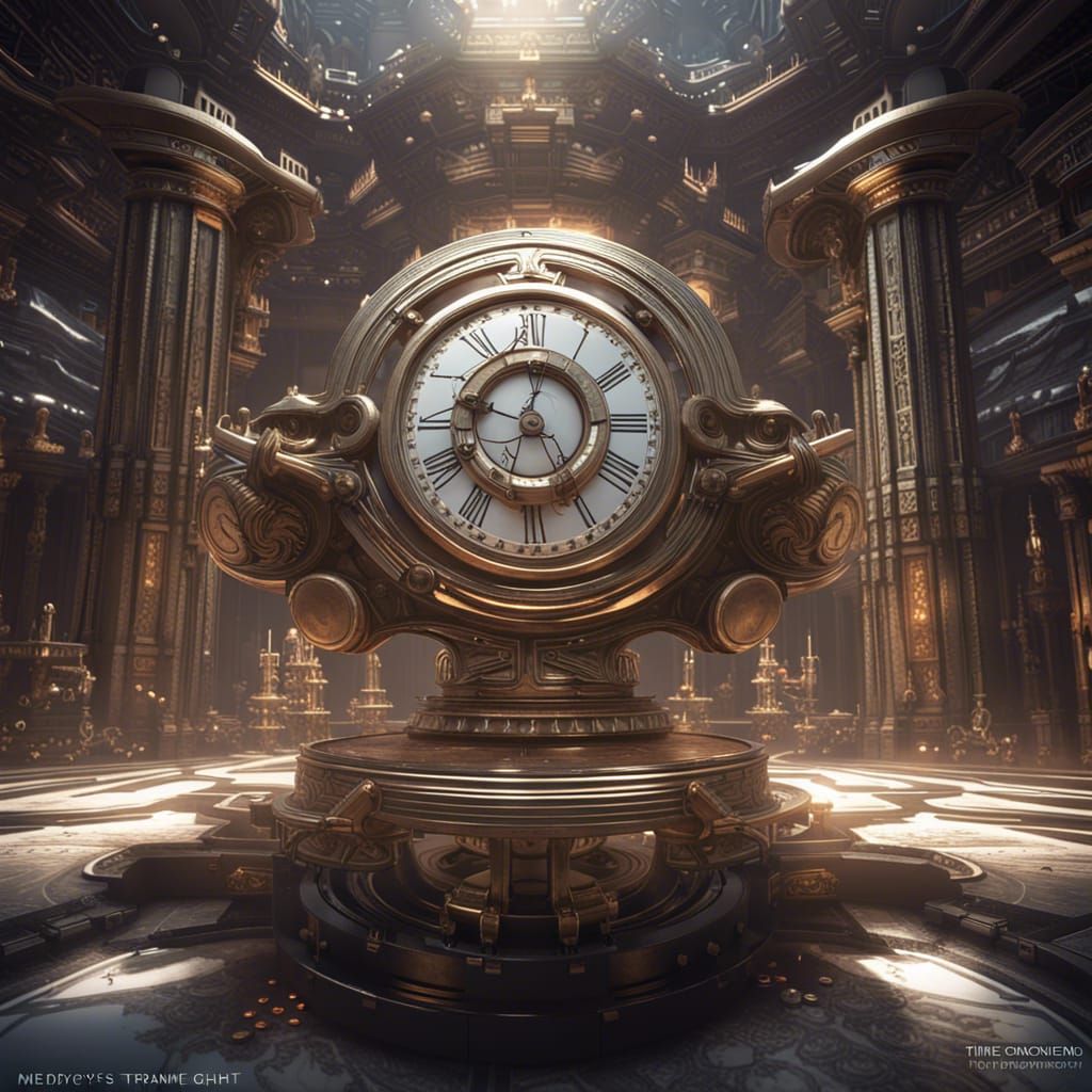 Chronoception: Past and future blend, Melody’s sight transcends now, Time’s tapestry blends. HDR ...