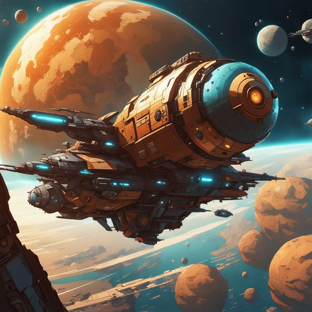 big spaceship - AI Generated Artwork - NightCafe Creator