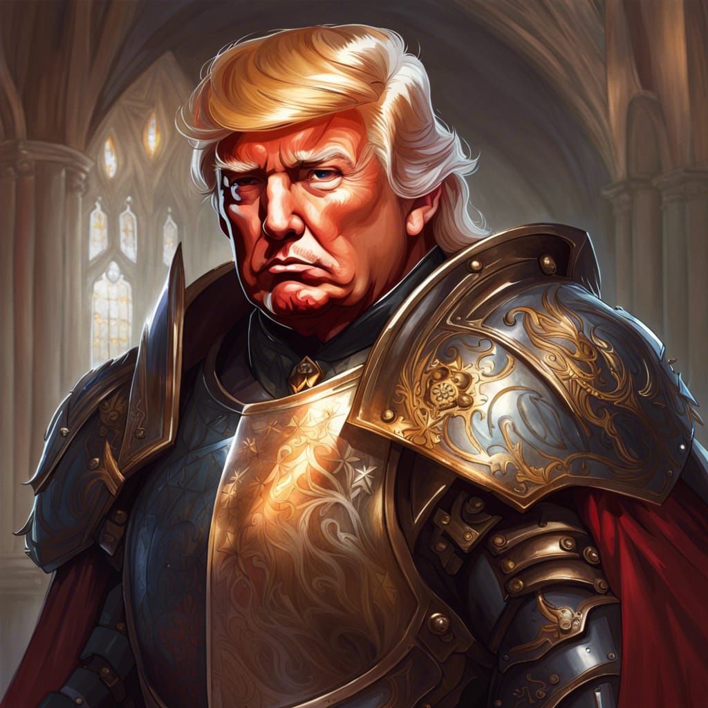 Donald Trump wearing medieval armor - AI Generated Artwork - NightCafe ...