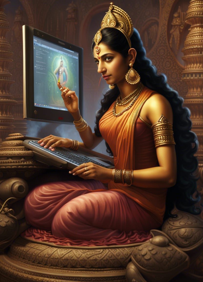 Tech Goddess - AI Generated Artwork - NightCafe Creator