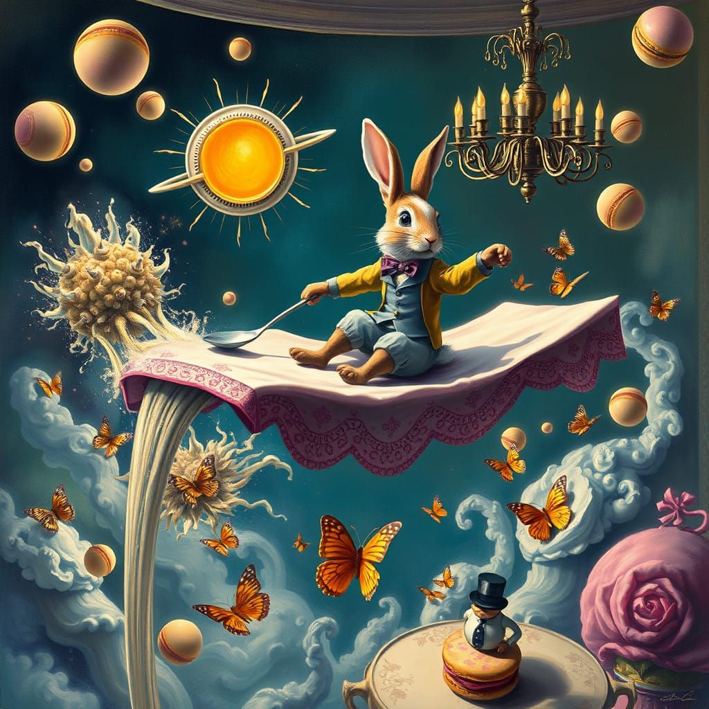 A pop surrealist bunny party - A pop surrealist bunny party