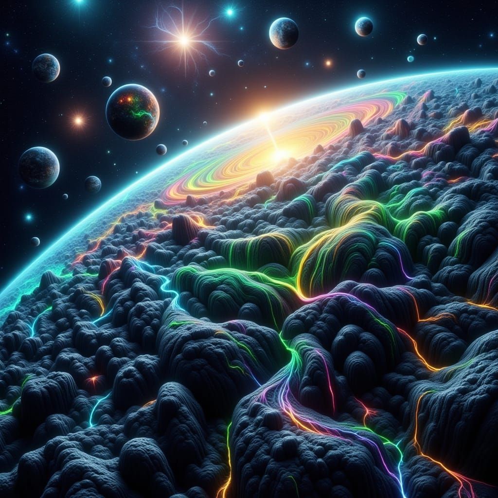 Fragmented Earth: A Hyperrealistic Digital Illustr... - AI Art