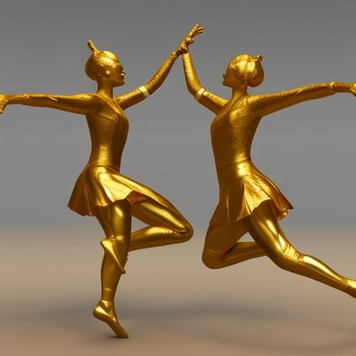 Solid Gold Dancers - AI Generated Artwork - NightCafe Creator