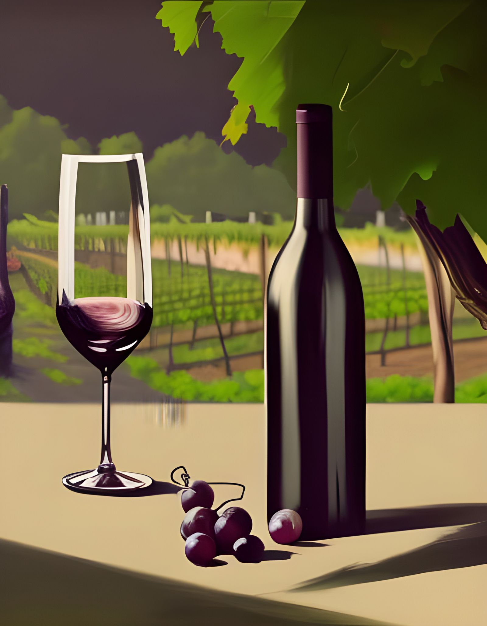 Wine Tasting at the Vineyard - AI Generated Artwork - NightCafe Creator