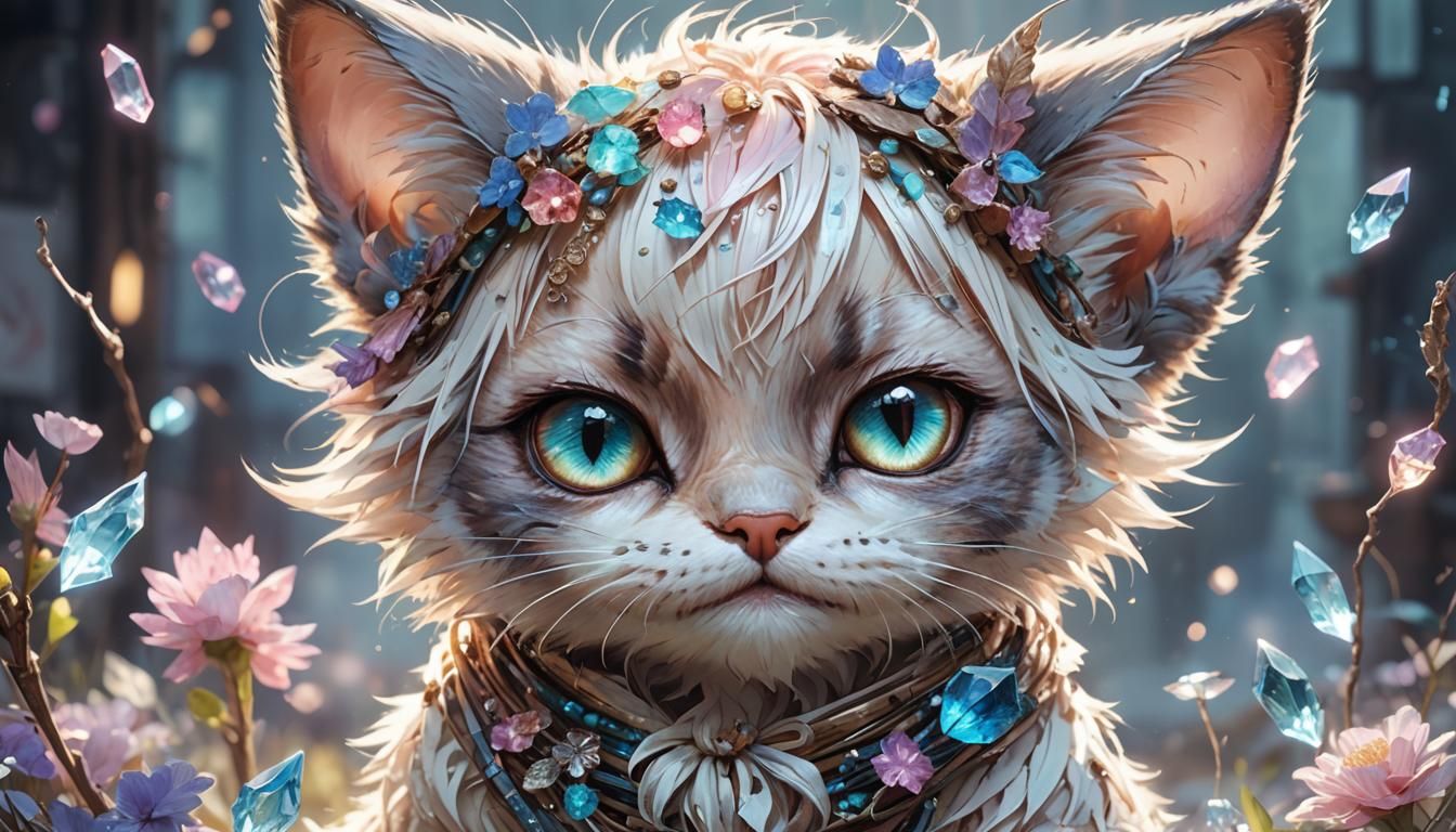 Cute cat : V4 - AI Generated Artwork - NightCafe Creator