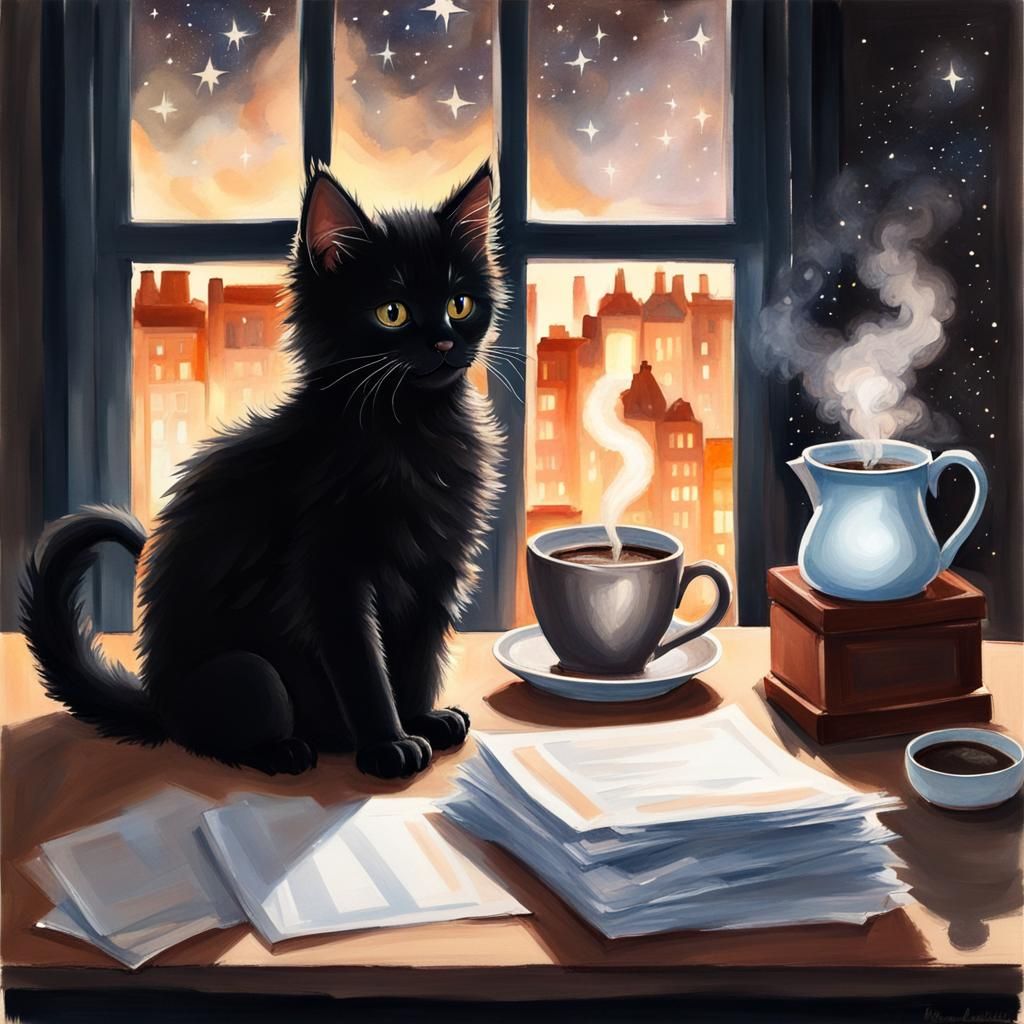 Papers Cat 3 - AI Generated Artwork - NightCafe Creator