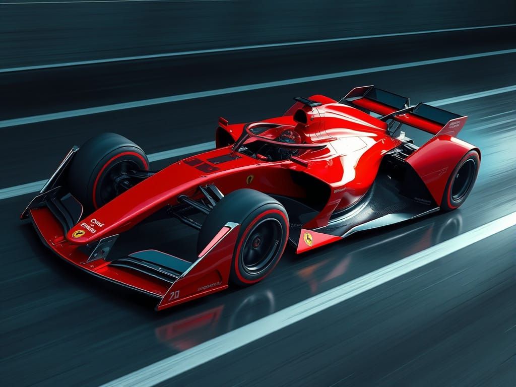 Futuristic formula one racing car - Futuristic formula one r...