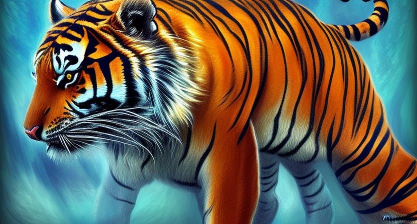 Dawn tiger - AI Generated Artwork - NightCafe Creator