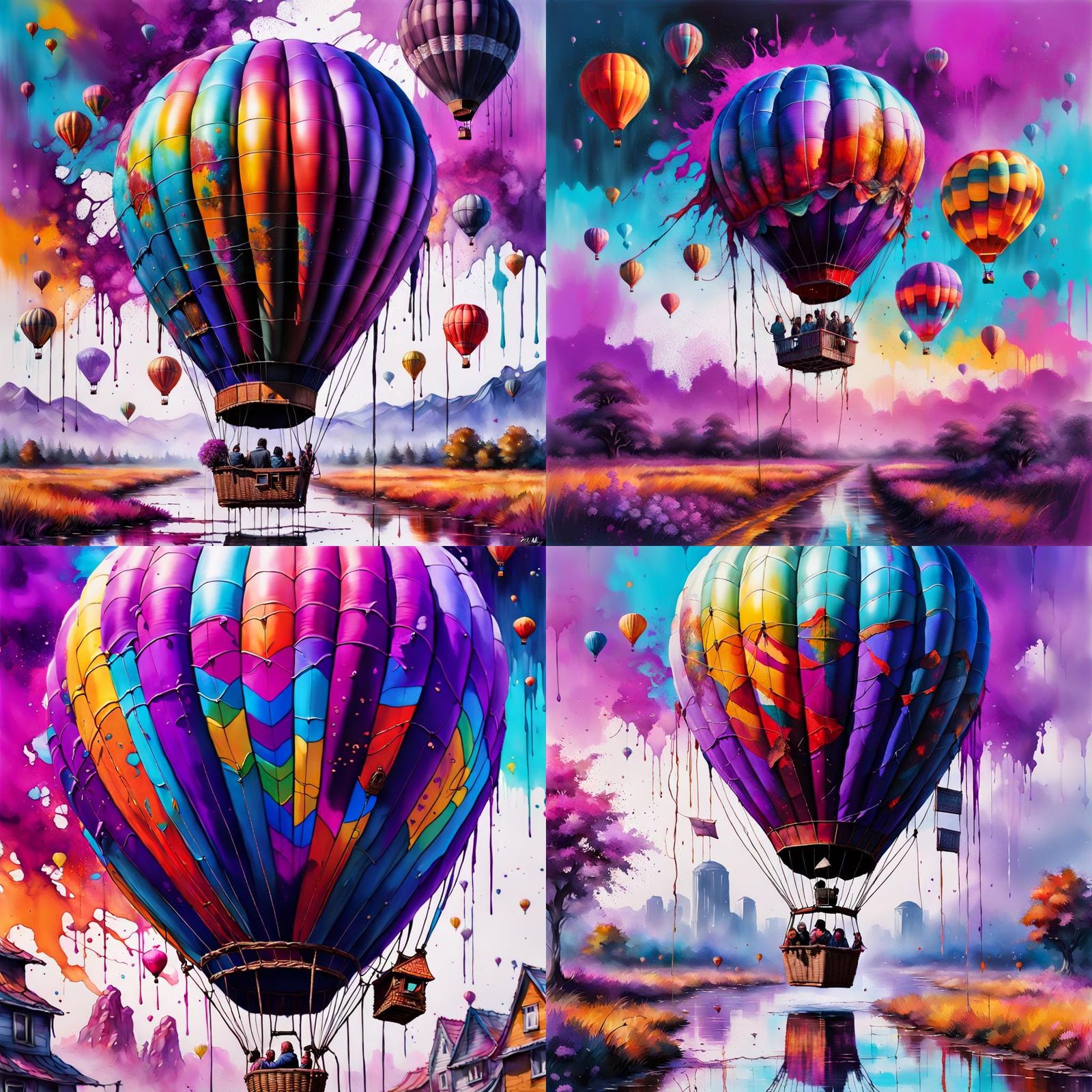 Hot Air Balloon - AI Generated Artwork - NightCafe Creator