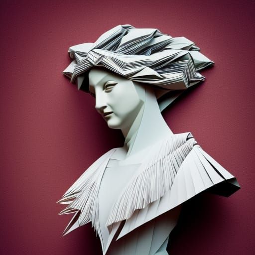 We Bow To Thee Paper Goddess Version 4 AI Generated Artwork we-bow-to-thee-paper-goddess-version-4-ai-generated-artwork
