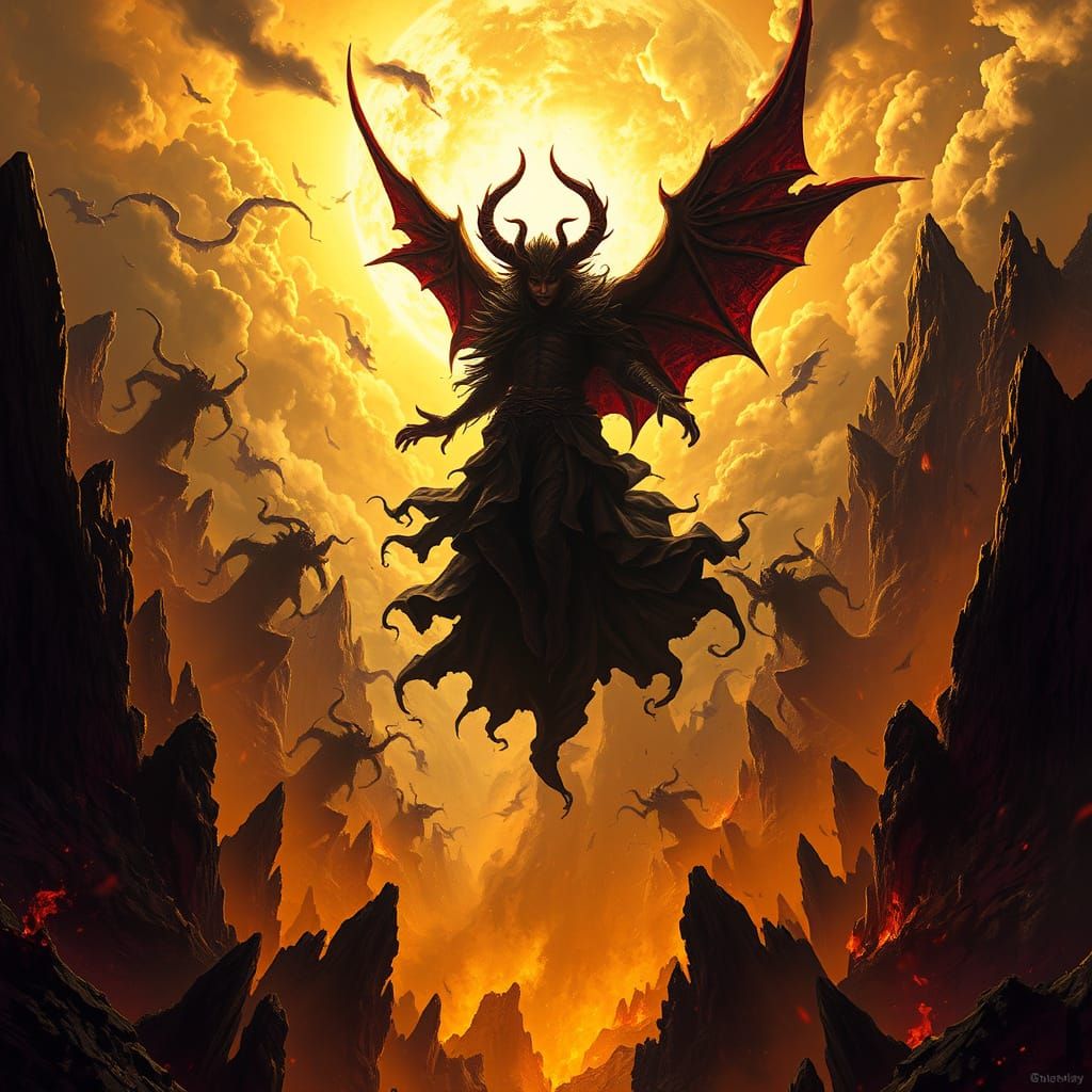 Lucifer falling from heaven - Dark Angel Plunges into Apoca...