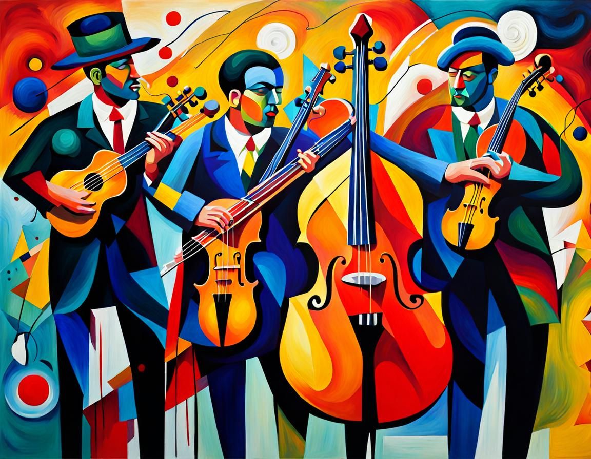 The Three Musicians - AI Generated Artwork - NightCafe Creator