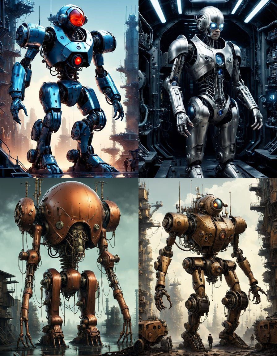 Mr. Bean as a bio-enhanced mechanical warrior. He is wearing a mech ...