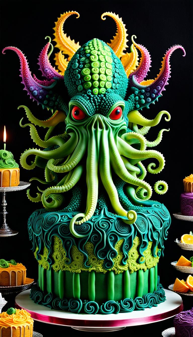 Cthulhu Cake II - AI Generated Artwork - NightCafe Creator