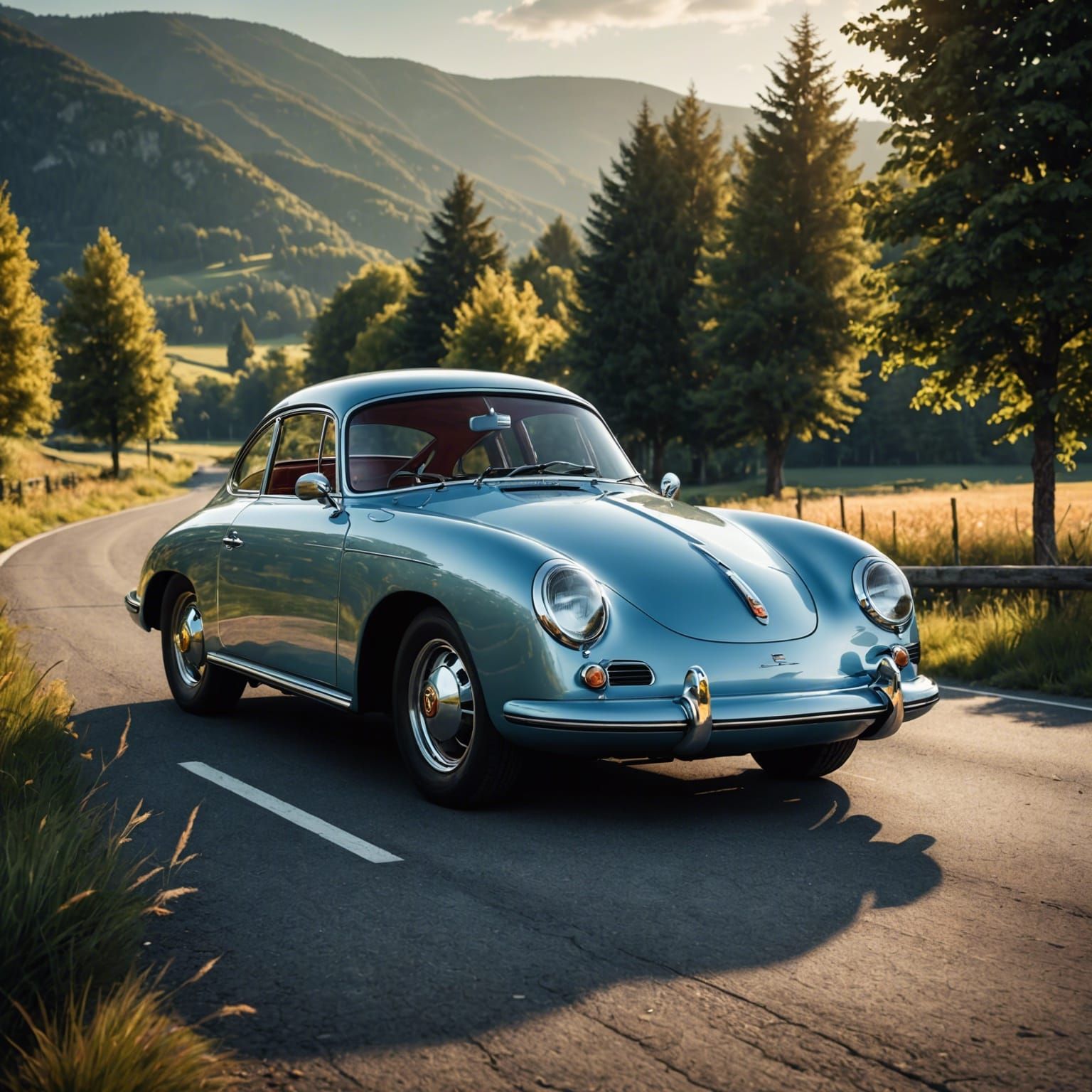 A beautiful Porsche 356 - AI Generated Artwork - NightCafe Creator