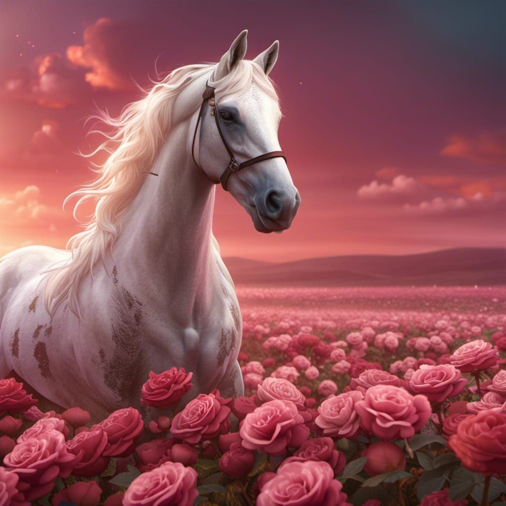 Amanda on the roses - AI Generated Artwork - NightCafe Creator