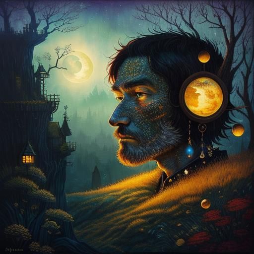 moonlight man - AI Generated Artwork - NightCafe Creator