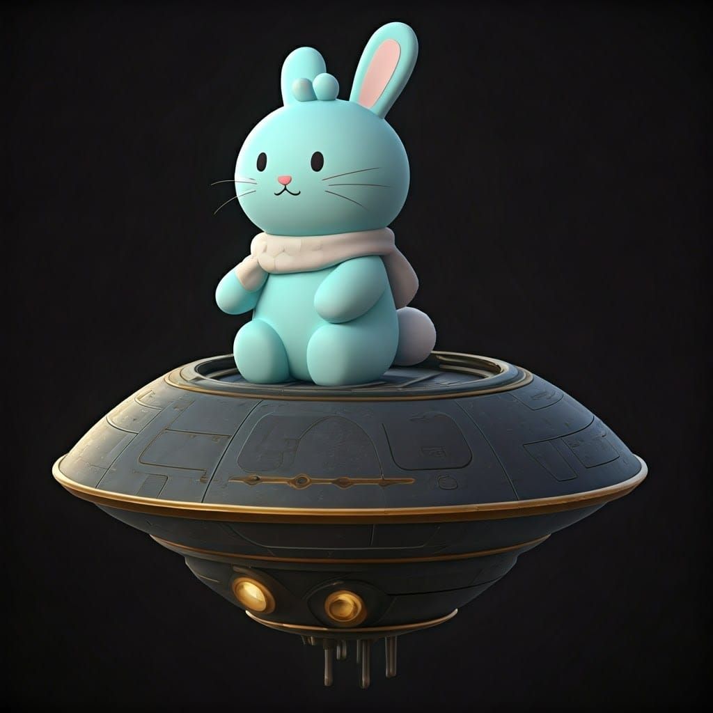 Miffy Bunny Spaceship - Anime-Inspired Miffy Bunny Spaceshi...