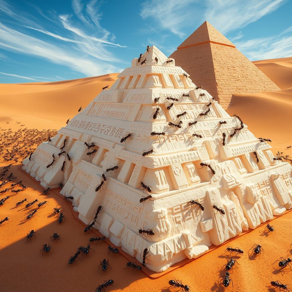 Artist render of the lesser know Sugar Pyramid of Egypt.