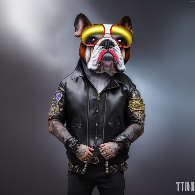 Bulldog gangster - AI Generated Artwork - NightCafe Creator