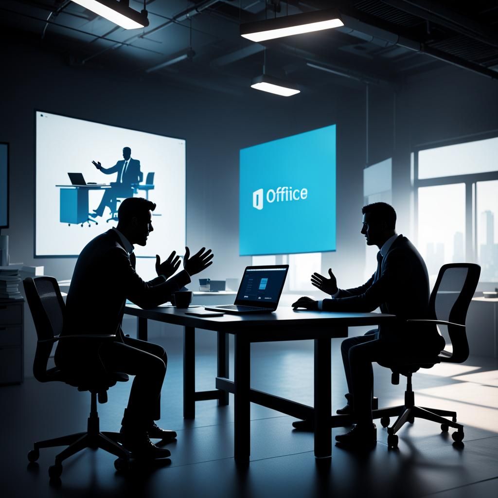 There is a laptop on the table, and on the laptop screen there are two ...