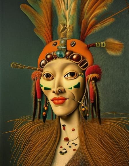 Sioux head dress Modifiers: sharp focus fantasy masterpiece fantastic ...