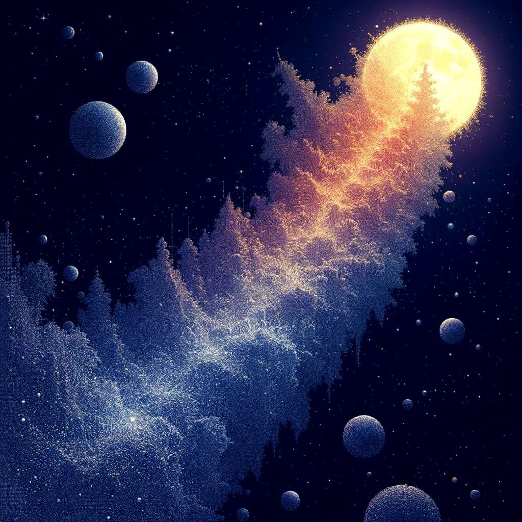 History of the Moon - One-Dimensional Cellular Automaton Lif...