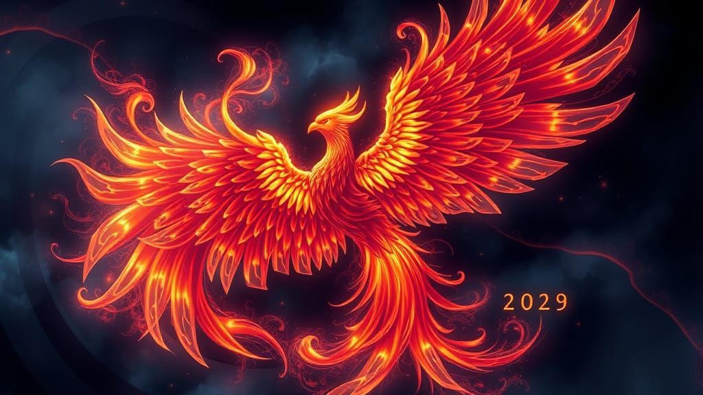 Imperial Phoenix Unveils Midnight Majesty - AI Art