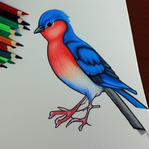 Blue Bird - AI Generated Artwork - NightCafe Creator