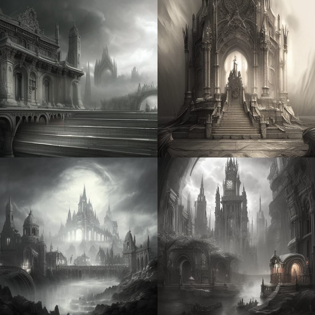 Artistic Pencil Sketch Gothic Catedra : r/nightcafe