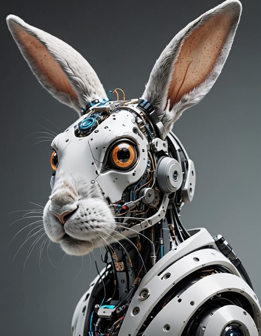 Biopunk: The Cybernetic Rabbit - AI Generated Artwork - NightCafe Creator