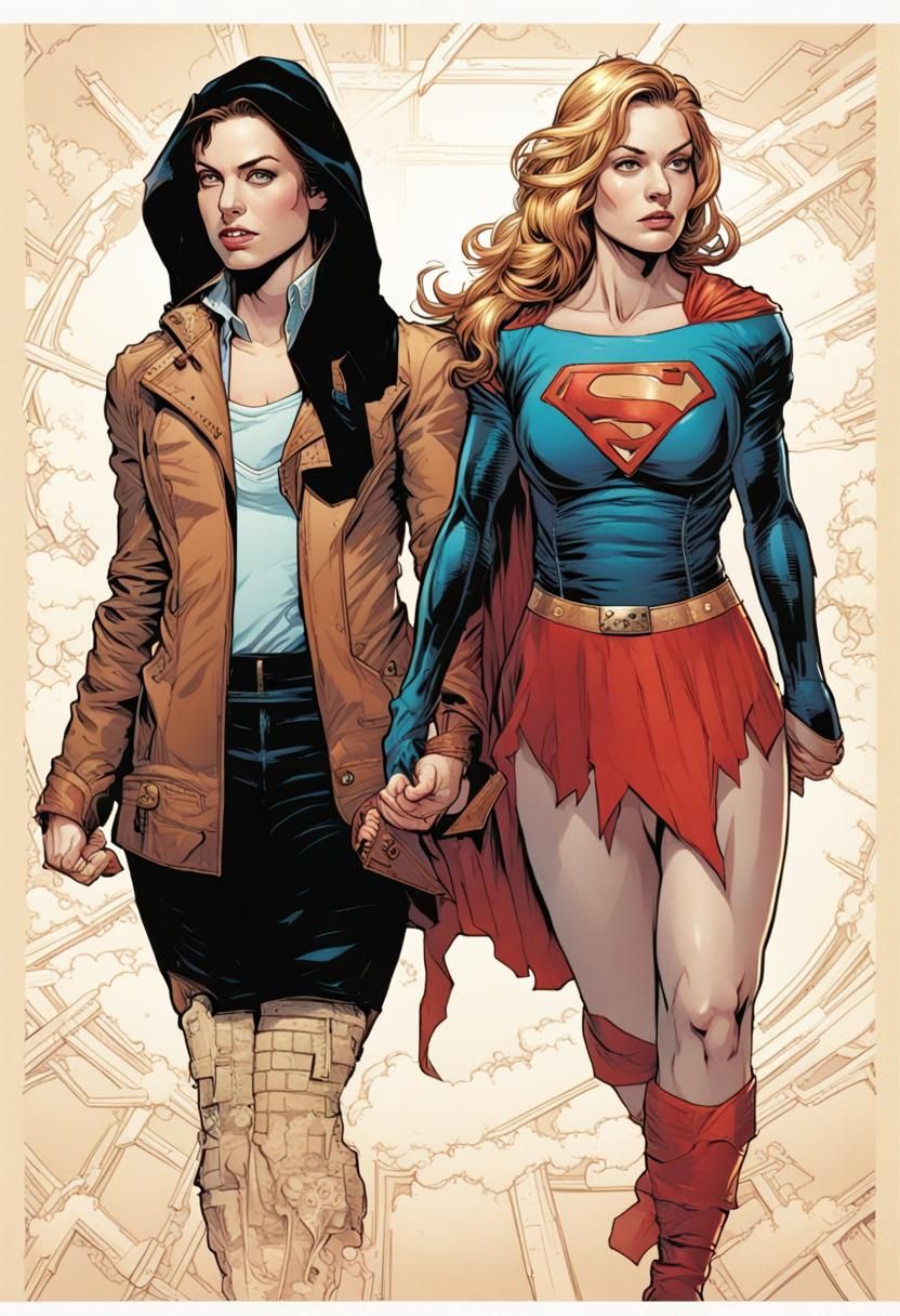 Supercorp: Lena Luthor and Supergirl - AI Generated Artwork - NightCafe ...
