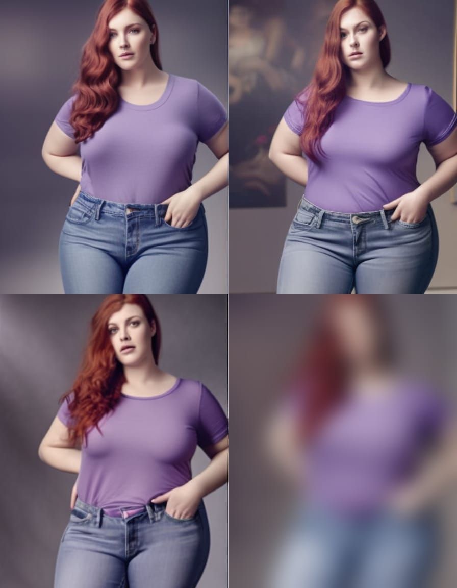 real life oil painting of attractive curvaceous rubenesque woman in ...