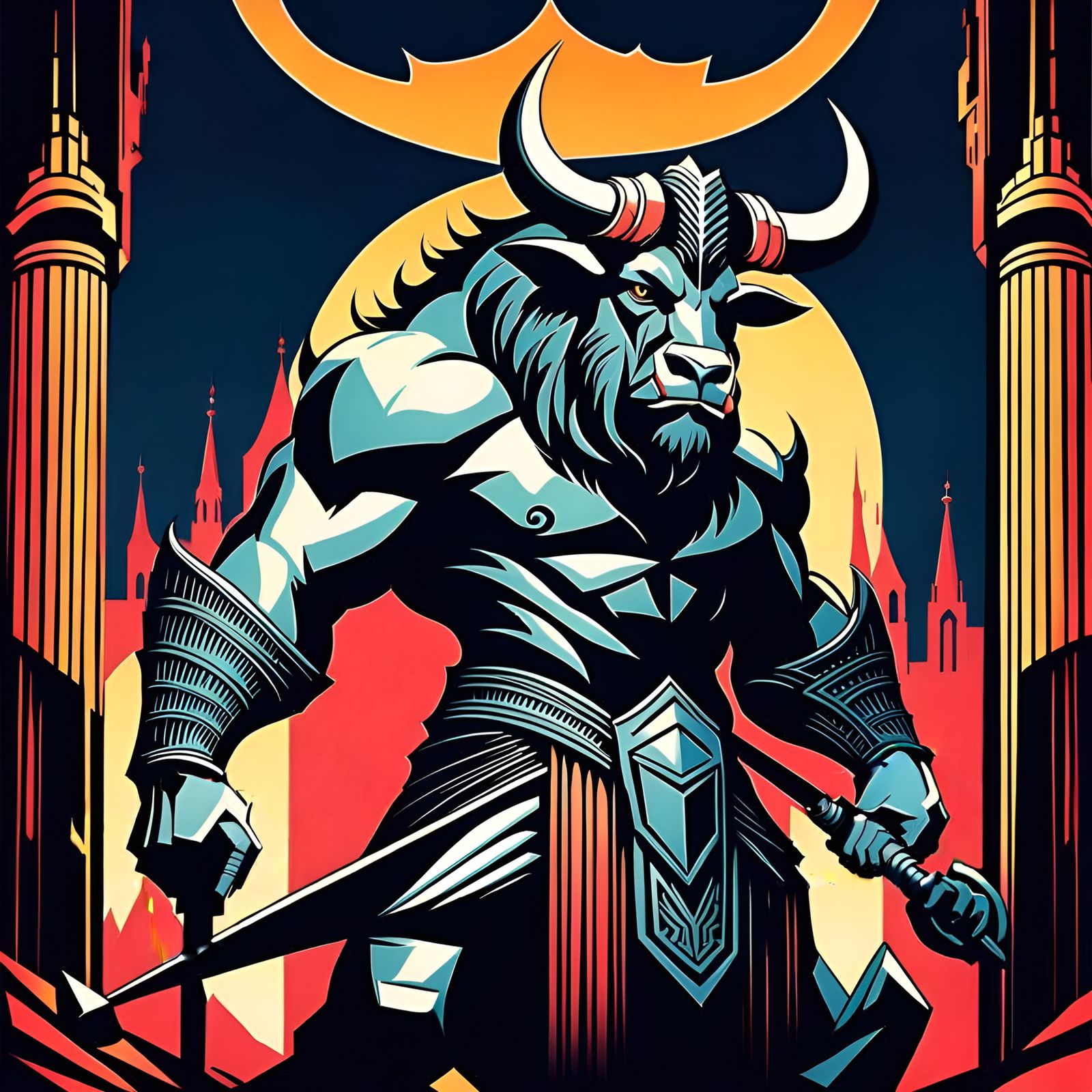 The Minotaur Champion - AI Generated Artwork - NightCafe Creator