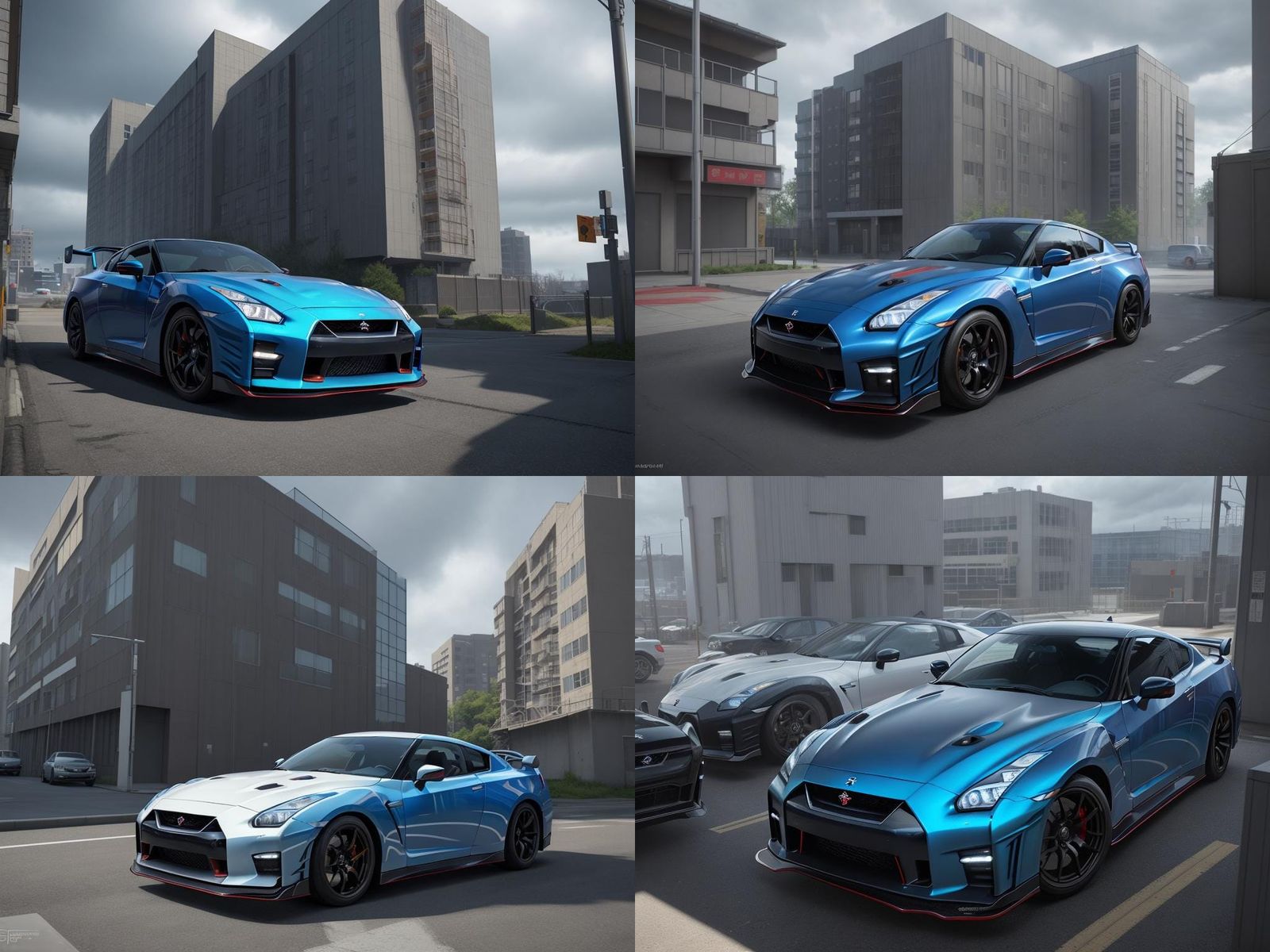 A beautiful but cloudy mid morning day, with an amazing Blue Nissan Gtr ...