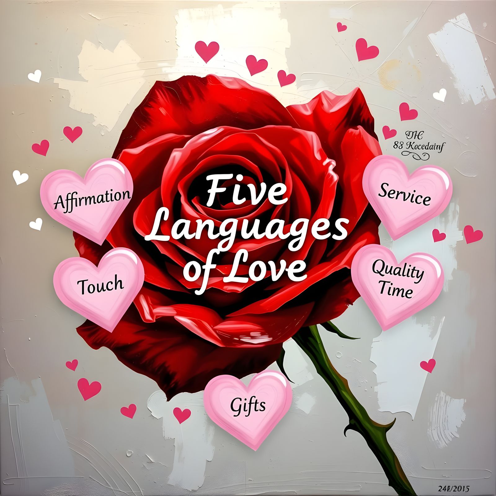The five "Languages of Love" - Love Languages in Vibrant Imp...