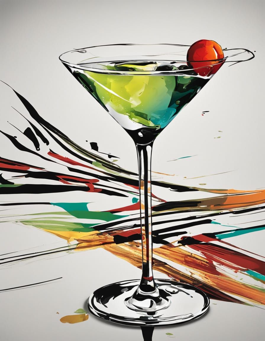 Martini Cocktail - Classic Cocktail in a Glass