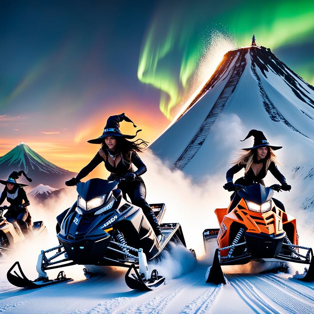 snow sports international witches competition - AI Generated Artwork ...