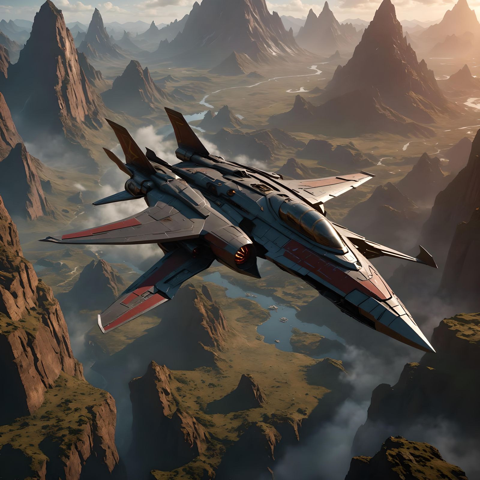 Klingon fighter - AI Generated Artwork - NightCafe Creator