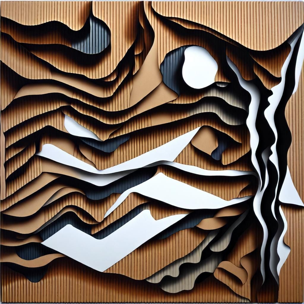 Abstract Art, Corrugated Card Board - AI Generated Artwork - NightCafe ...