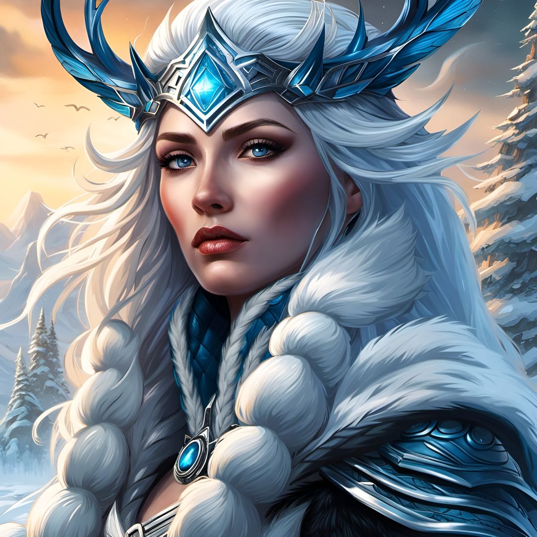 “Skadi” Norse Goddess of Winter and Hunting - AI Generated Artwork ...
