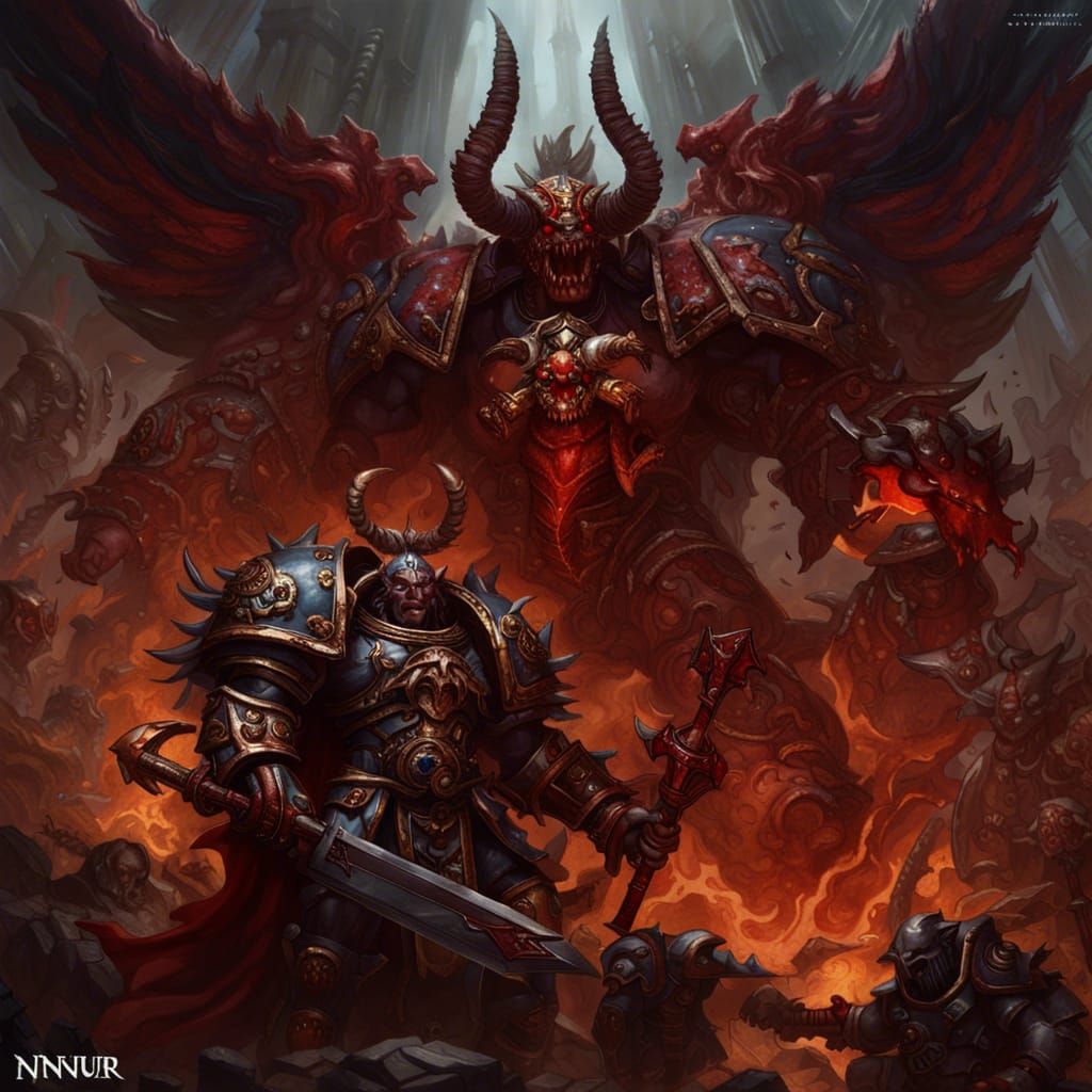 Angron of the World Eaters, Daemon Primarch, corrupted Primarch, Daemon ...