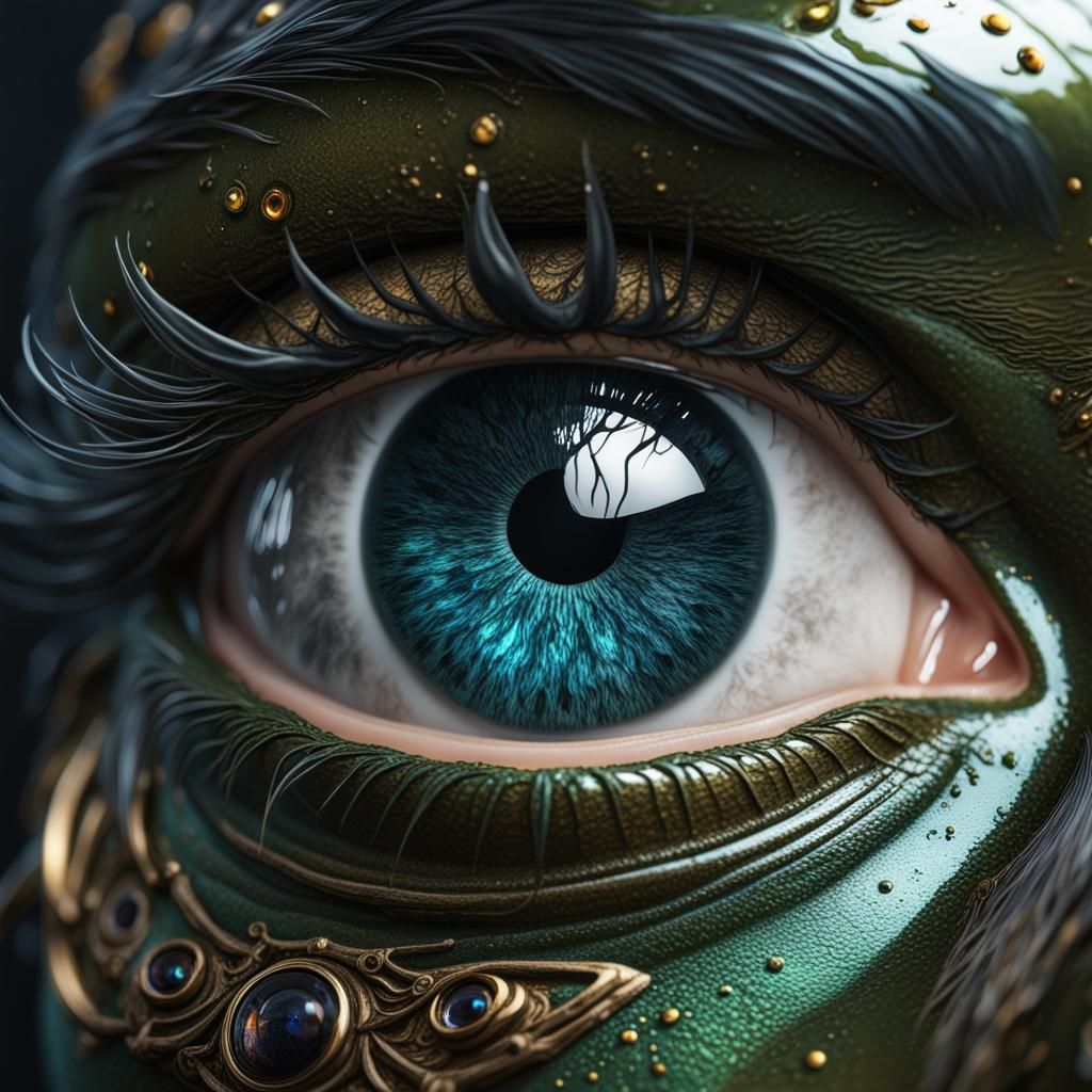 Hyper realistic alien eye - AI Generated Artwork - NightCafe Creator