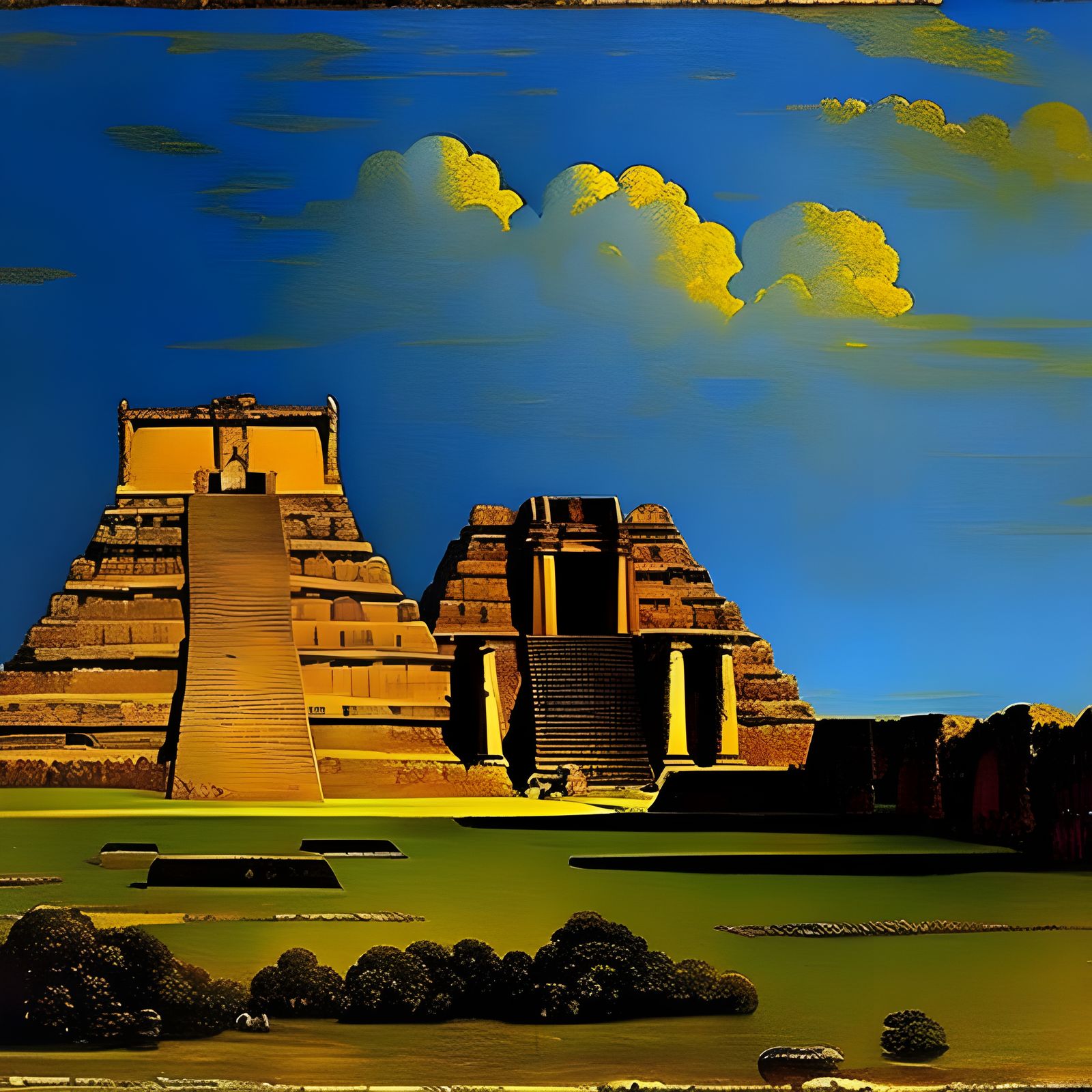 Mayan(?) Temple - AI Generated Artwork - NightCafe Creator