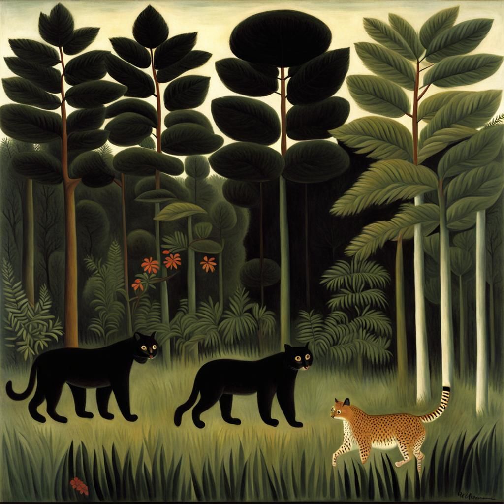 by Henri Rousseau - AI Generated Artwork - NightCafe Creator