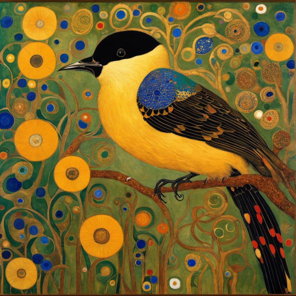 Beautiful bird, by Gustav Klimt - AI Generated Artwork - NightCafe Creator